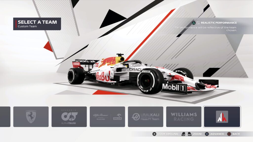 The white Red Bull livery returns in F1 2021 game update 1.17 | Traxion